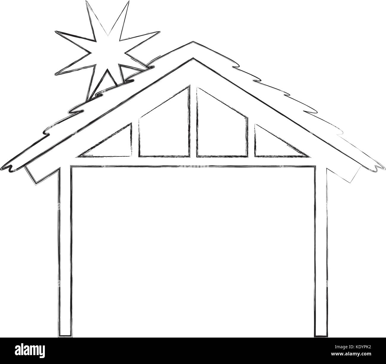 wooden hut house manger design image Stock Vector Image & Art - Alamy