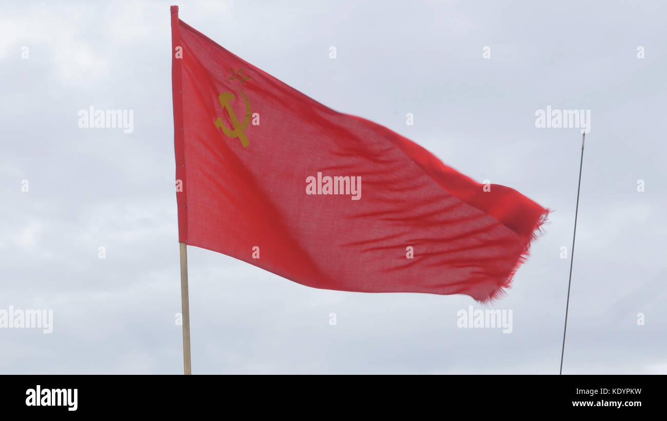 Flying soviet union flag hi-res stock photography and images - Alamy