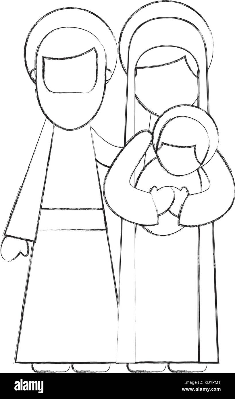 Jesus holding baby Stock Vector Images - Alamy