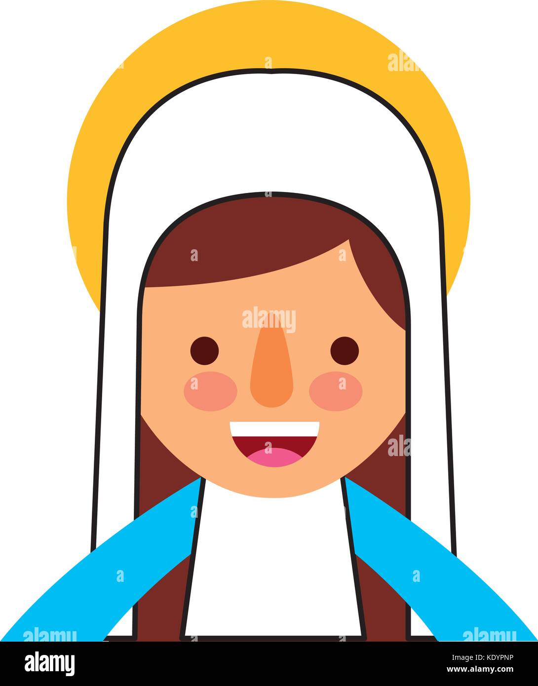 blessed holy virgin mary christmas celebration icon Stock Vector Image ...