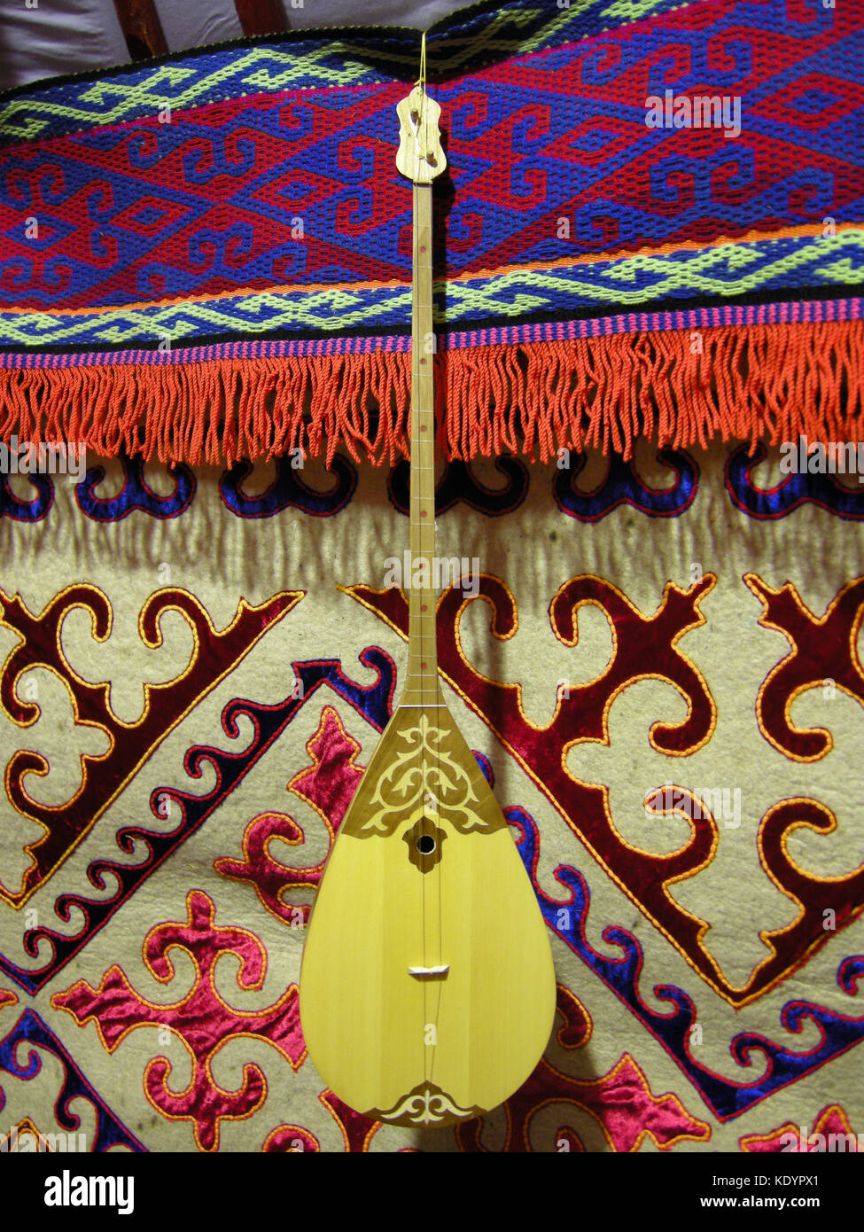 A two-stringed guitar like instrument on display at an exhibit in the ...