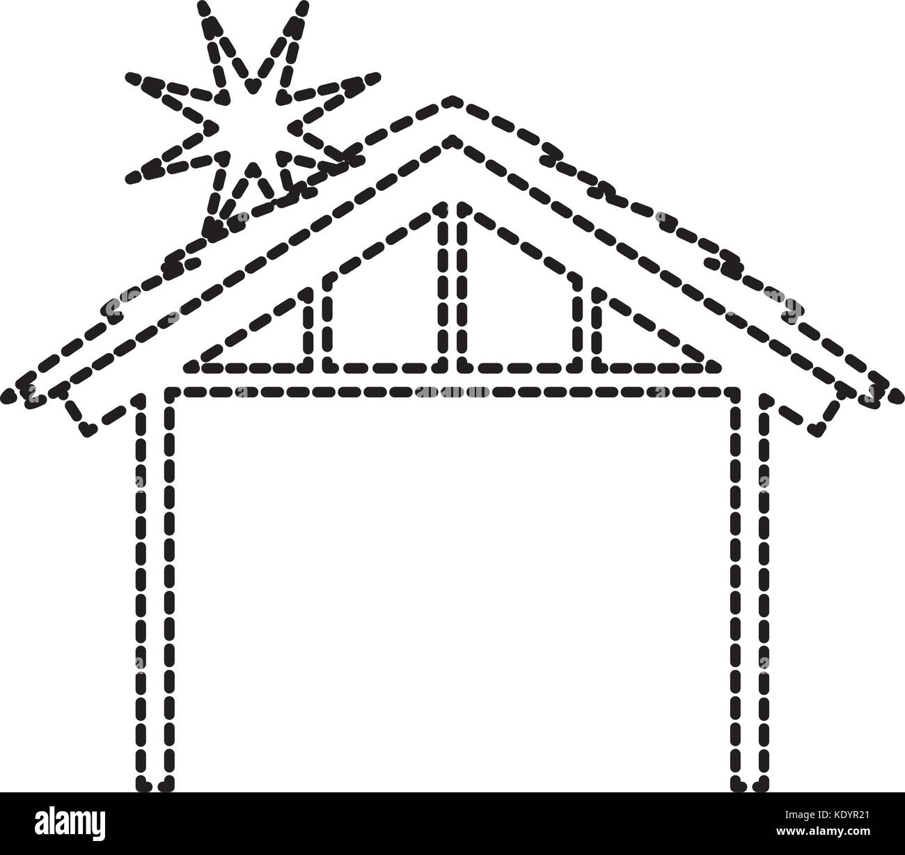 wooden hut house manger design image Stock Vector Image & Art - Alamy