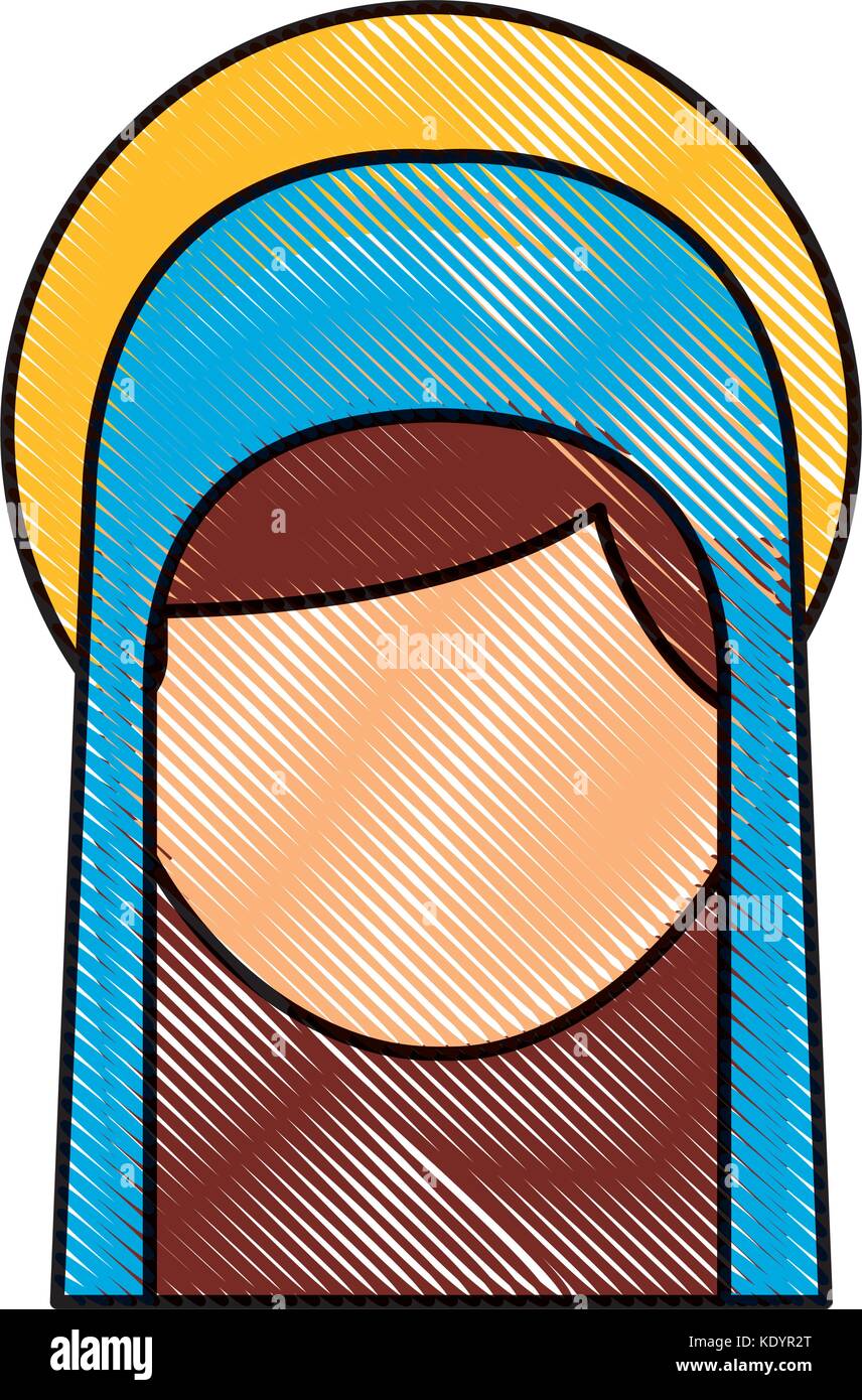 blessed holy virgin mary christmas celebration icon Stock Vector Image ...