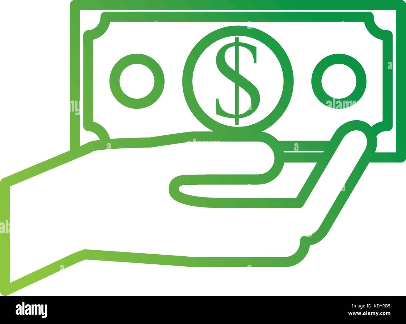business hand holding banknote money cash finance bank Stock Vector ...