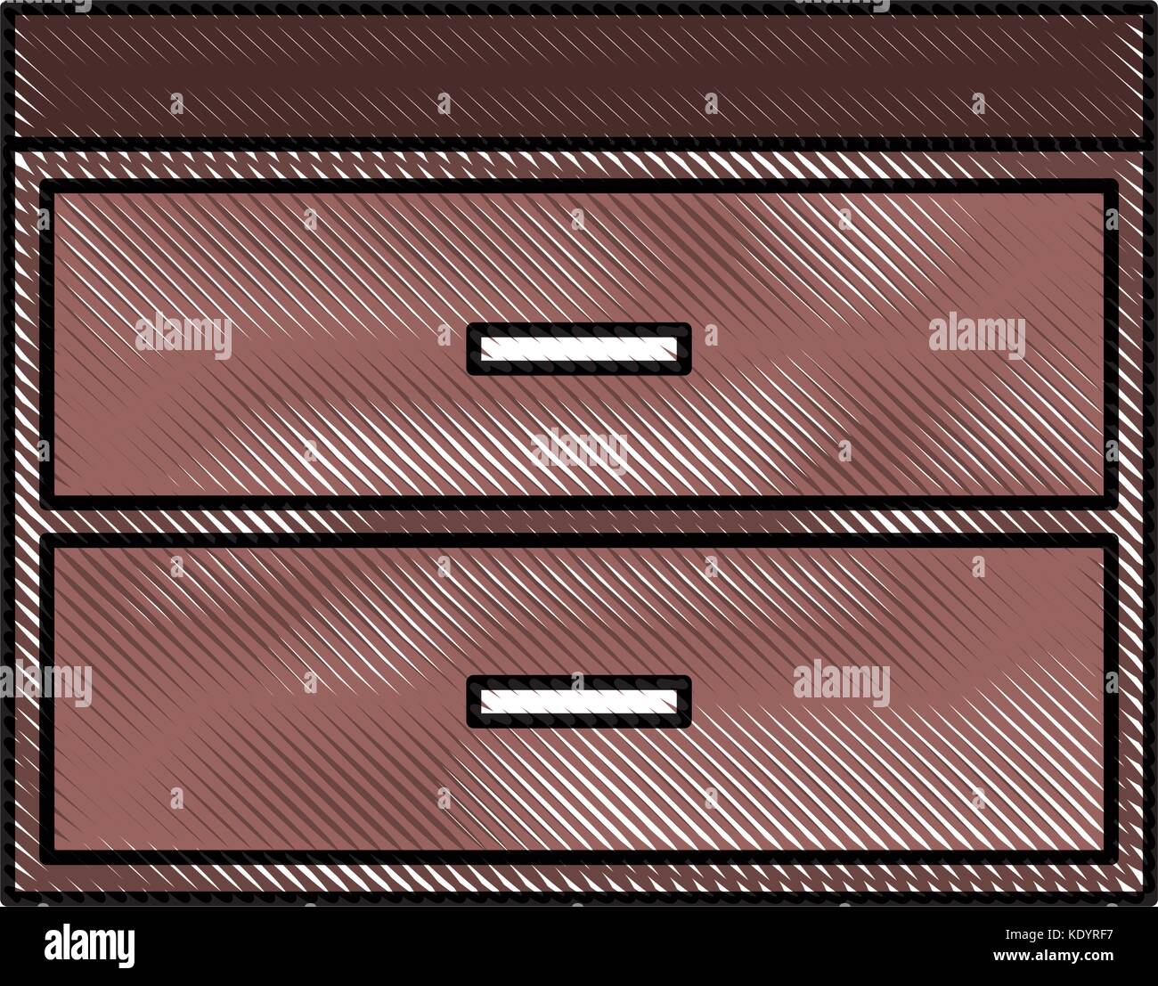 Wooden chest of drawers Stock Vector Images - Alamy