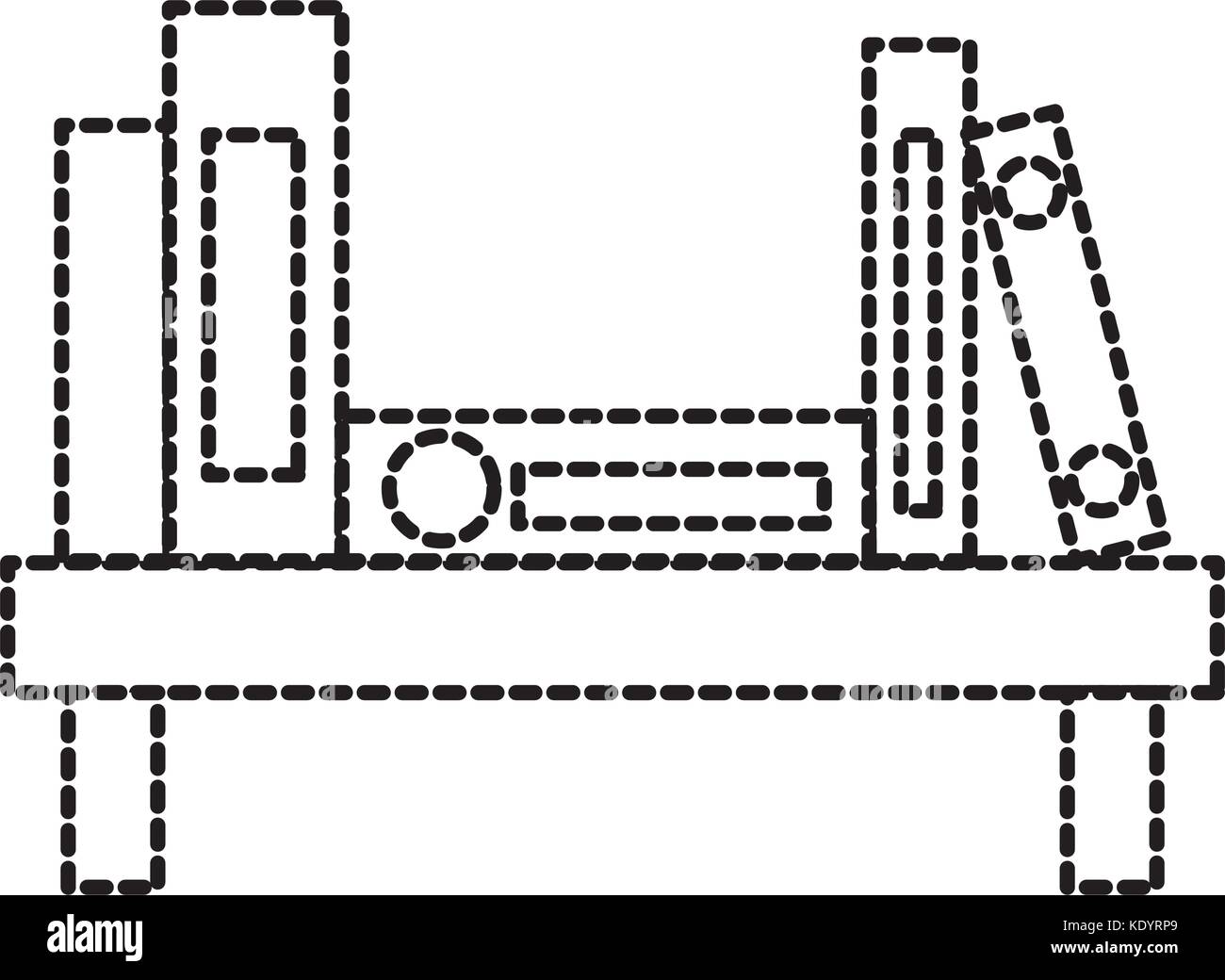 wooden bookshelf folder book literature office Stock Vector Image & Art ...