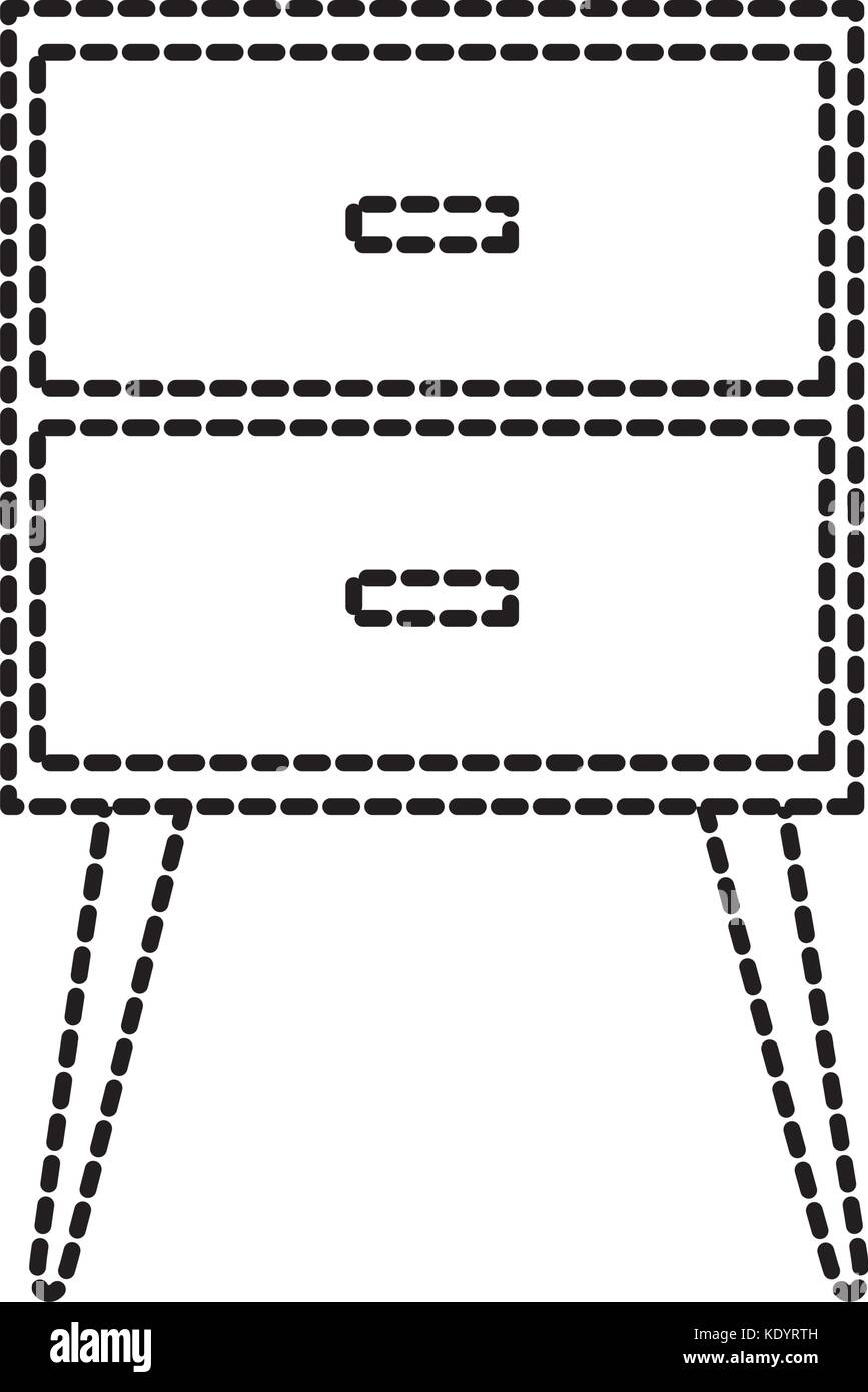 table drawer furniture interior decoration design element Stock Vector ...