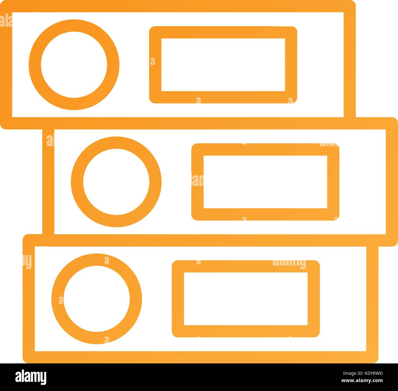 closed office binder folder file object on white background Stock ...