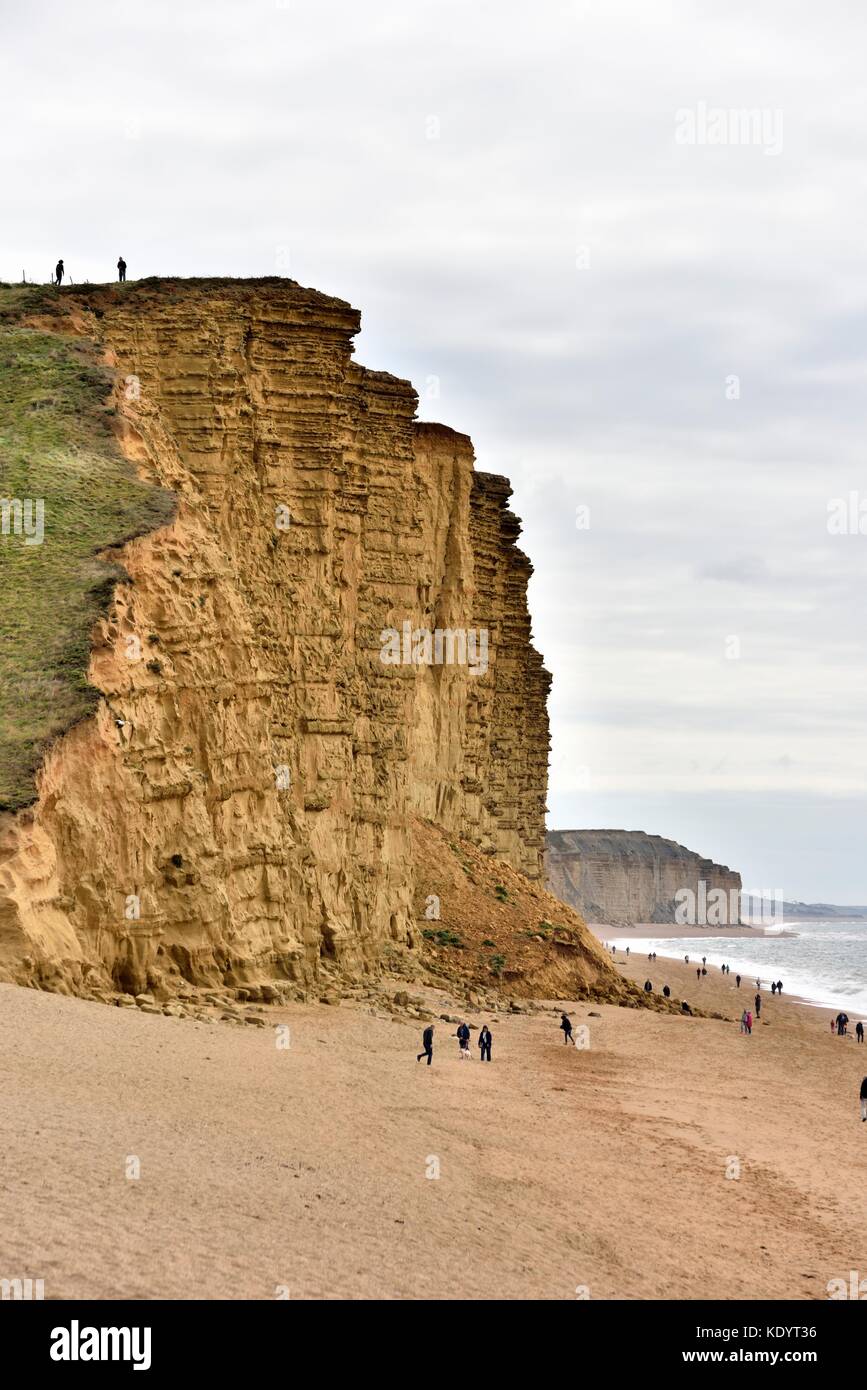 West Bay Cliffs Bridport Dorset England UK Stock Photo - Alamy