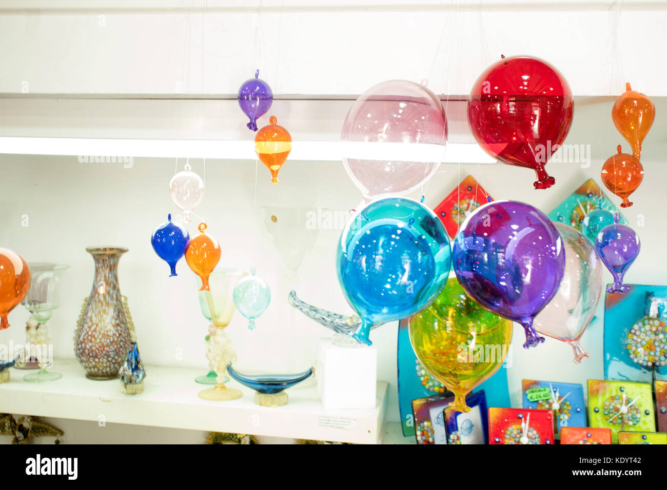 VENICE, ITALY - OCTOBER 6 , 2017: Balloons of glass. Souvenirs Stock ...
