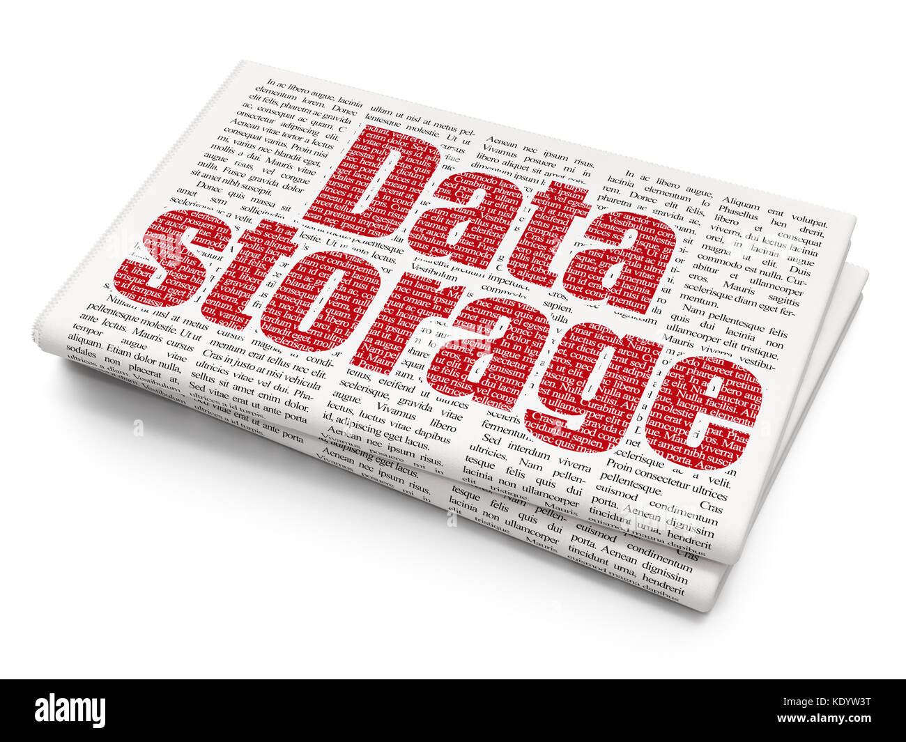 Information concept: Data Storage on Newspaper background Stock Photo ...