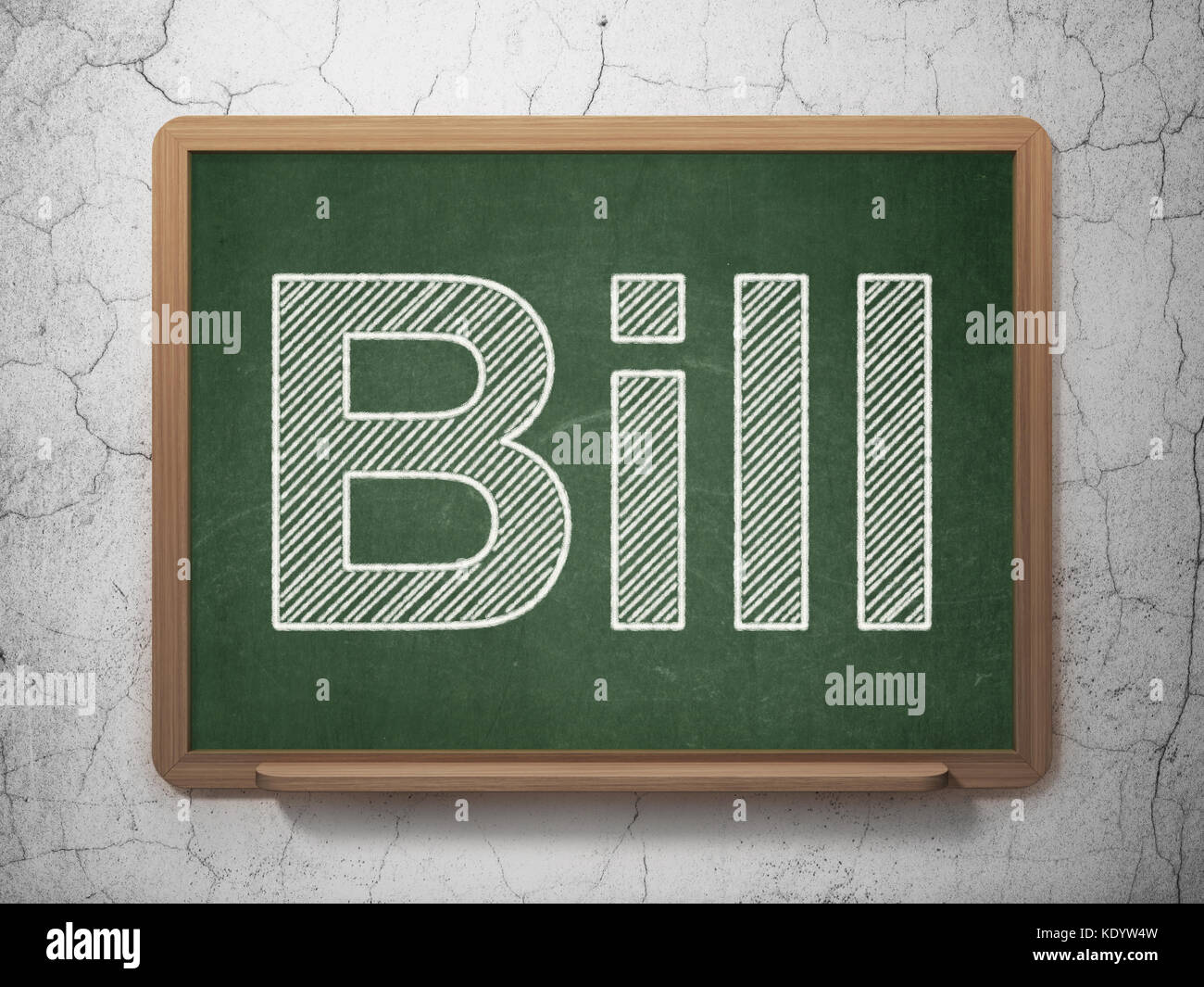 Currency concept: Bill on chalkboard background Stock Photo - Alamy