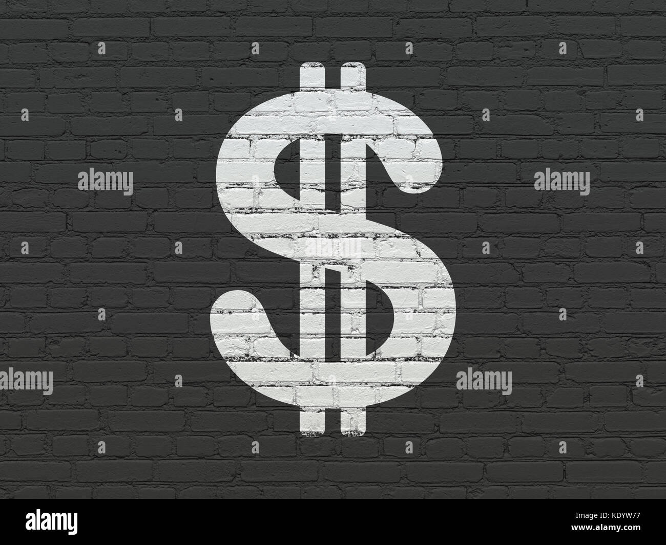 Currency concept: Dollar on wall background Stock Photo - Alamy