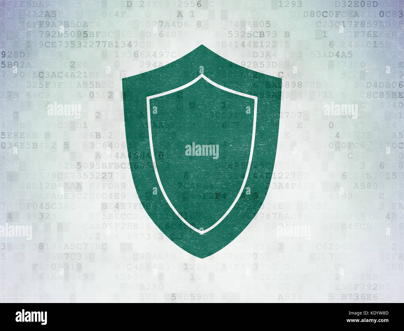 Protection concept: Shield on Digital Data Paper background Stock Photo ...