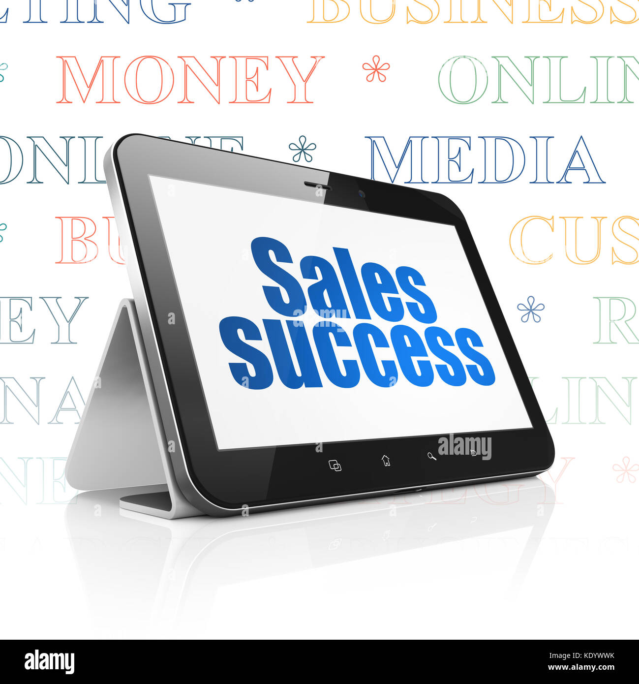 Marketing concept: Tablet Computer with Sales Success on display Stock ...