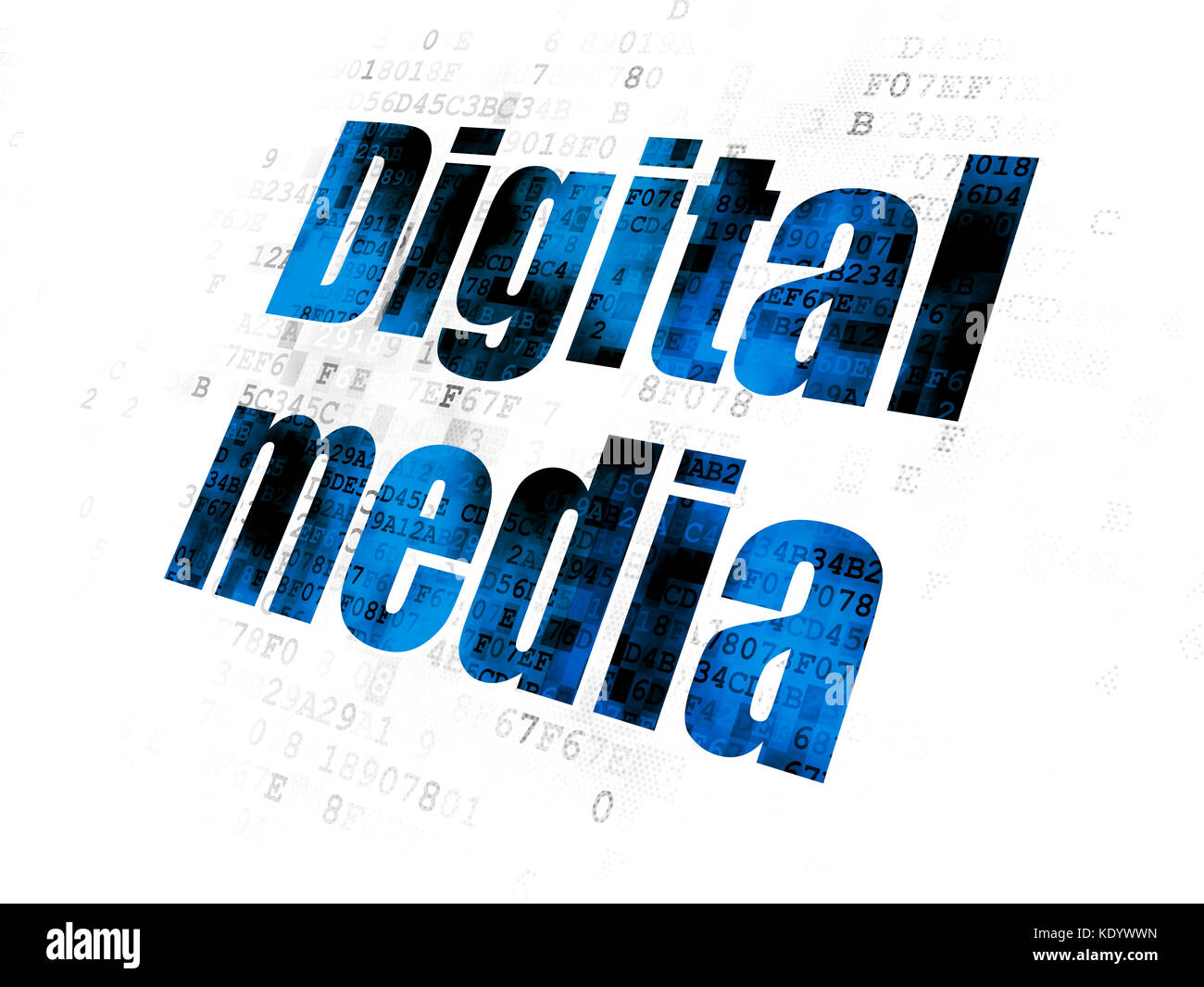 Marketing concept: Digital Media on Digital background Stock Photo - Alamy