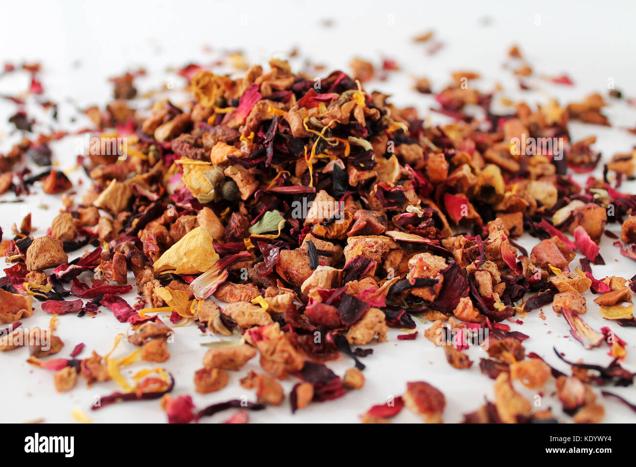 Mixed flower and fruit tea Stock Photo - Alamy