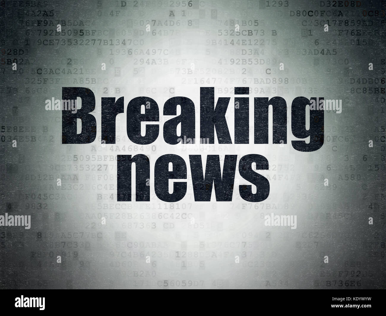 News concept: Breaking News on Digital Data Paper background Stock ...