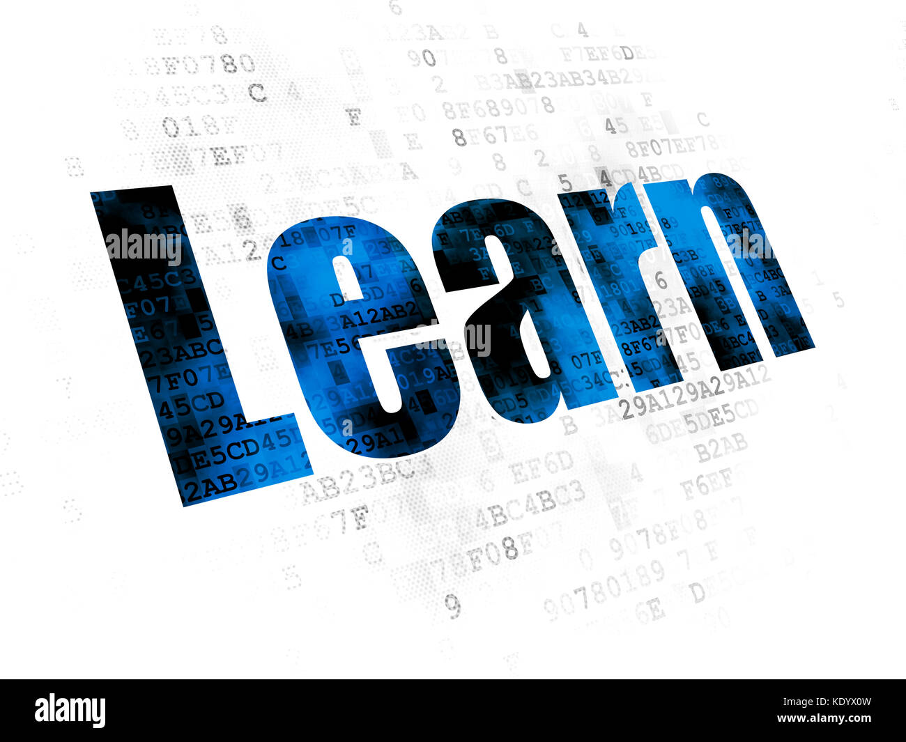 Studying concept: Learn on Digital background Stock Photo - Alamy