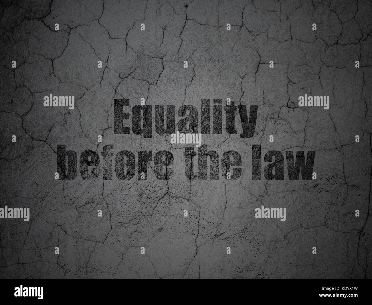 Politics concept: Equality Before The Law on grunge wall background ...