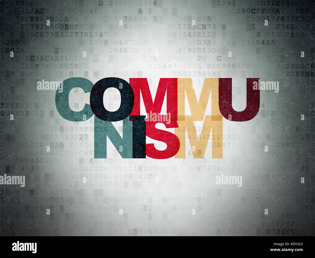 Political concept: Communism on Digital Data Paper background Stock ...