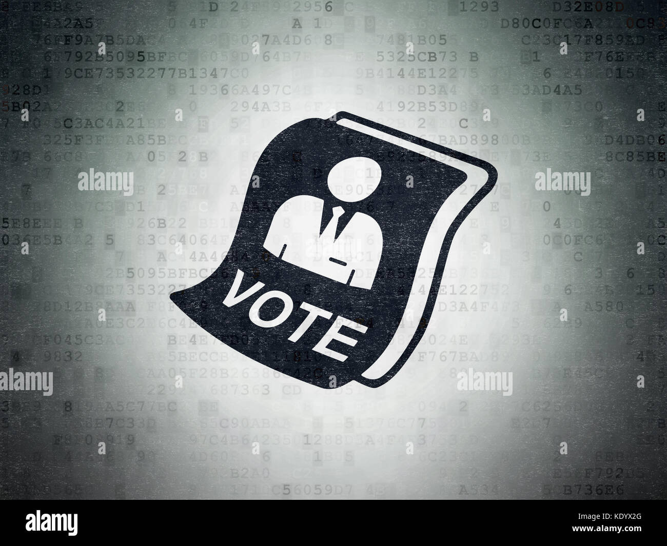 Politics concept: Ballot on Digital Data Paper background Stock Photo ...