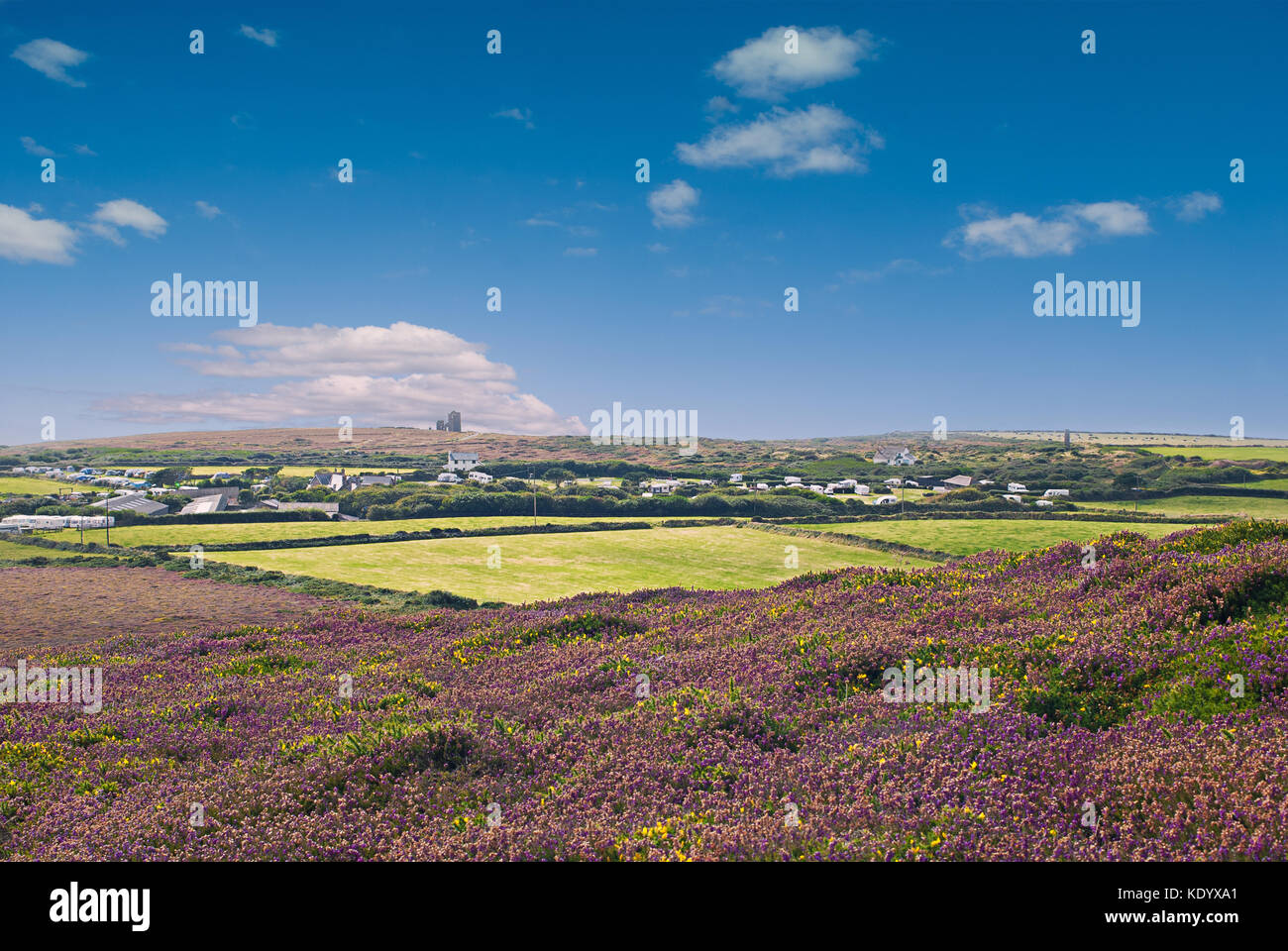 Beautiful Cornish Landscape photographed from St Agnes Beacon Stock ...