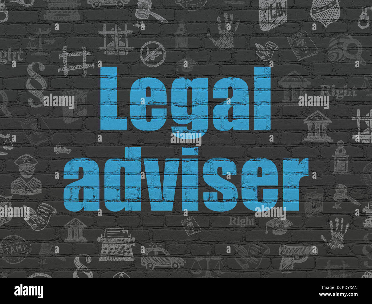 Law concept: Legal Adviser on wall background Stock Photo - Alamy