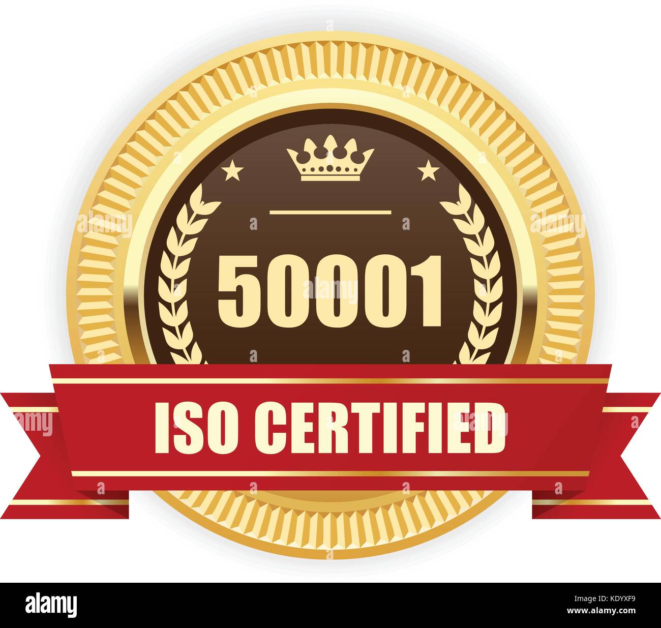 ISO 50001 certified medal - Energy management Stock Vector Image & Art ...