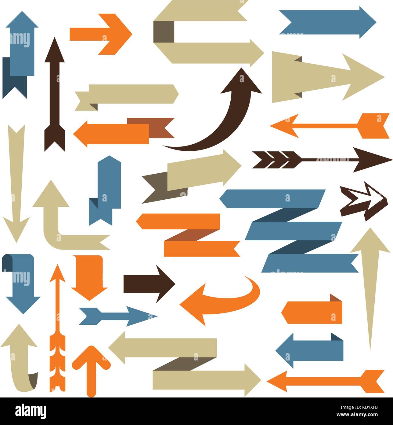 Arrow Set - Set of arrow designs in different styles Stock Vector Image ...