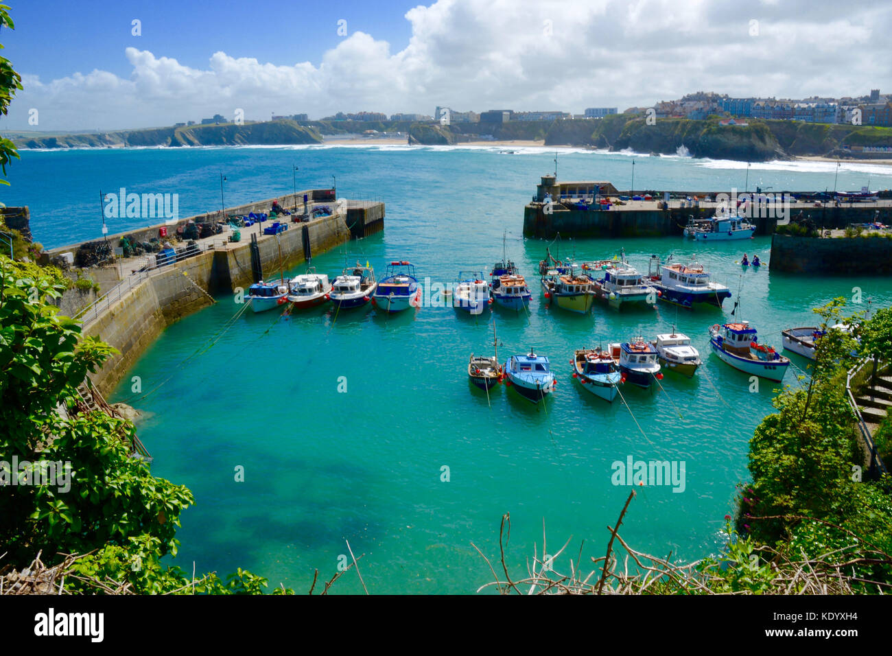 Newquay Harbour, Newquay Cornwall, UK Stock Photo - Alamy