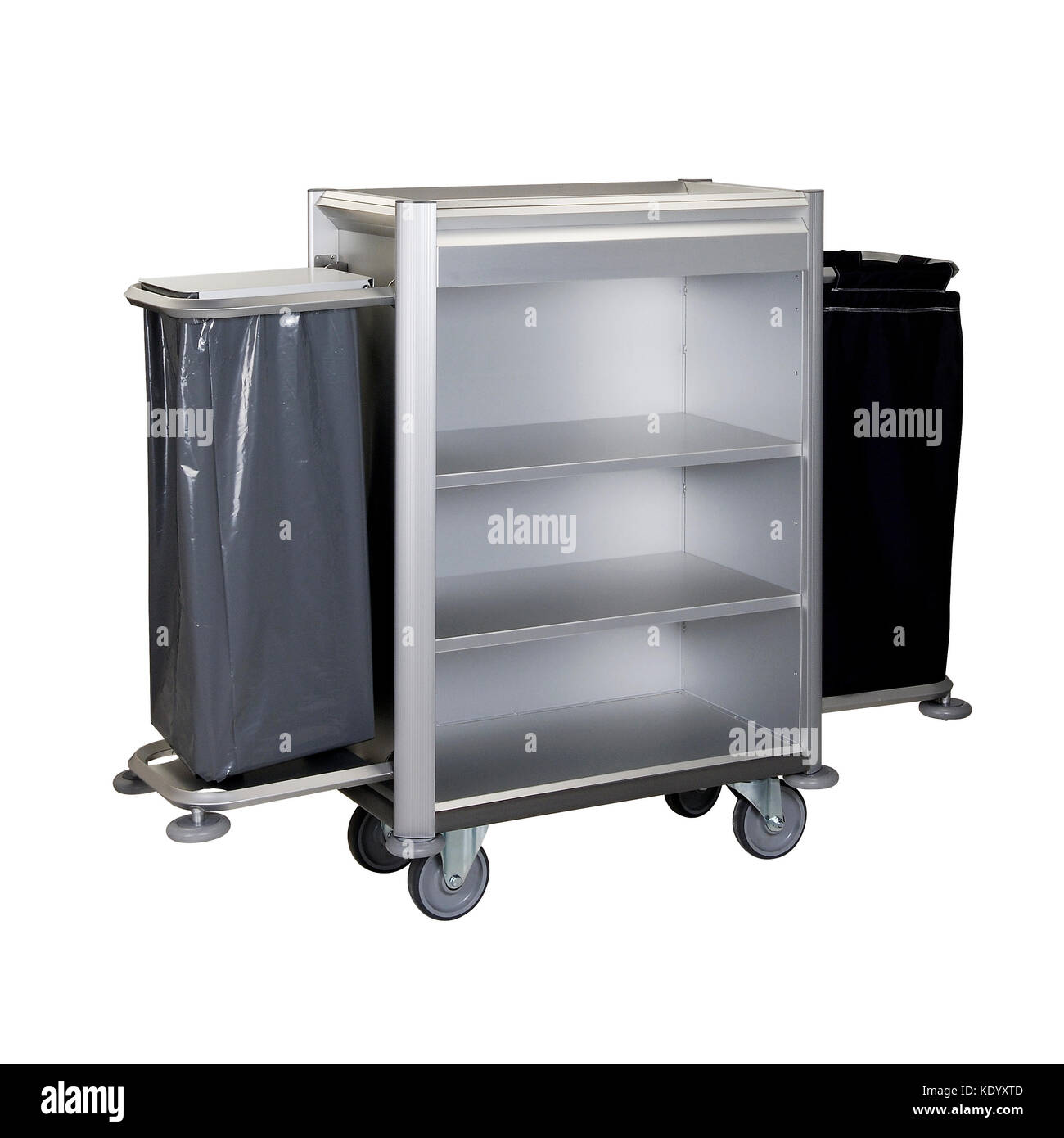 The hotel cleaning tool cart isolated with path Stock Photo - Alamy