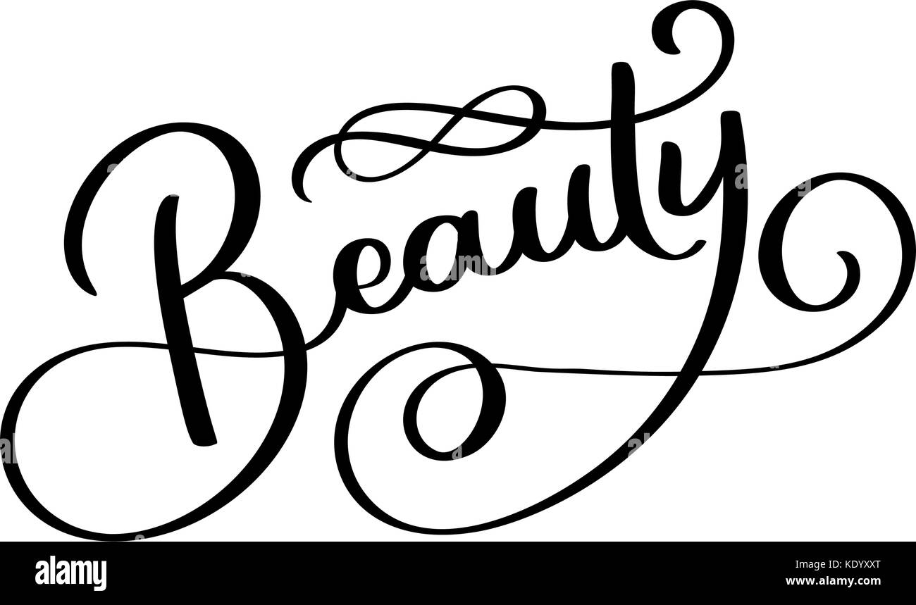 Beauty Typography Square Poster. Vector lettering. Calligraphy phrase ...