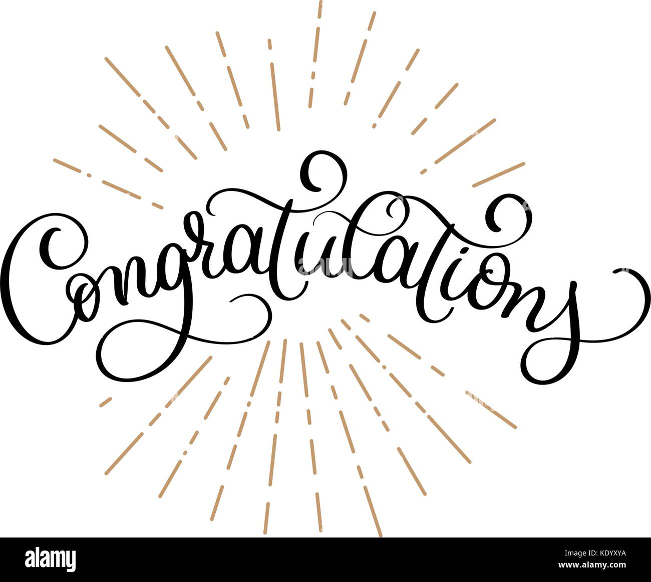 Congratulations calligraphy vector Hand written text. Lettering ...