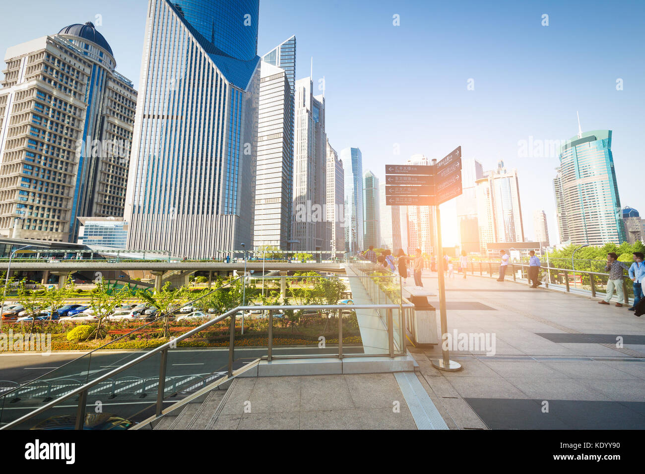 Shanghai world financial center skyscrapers in lujiazui group Stock ...