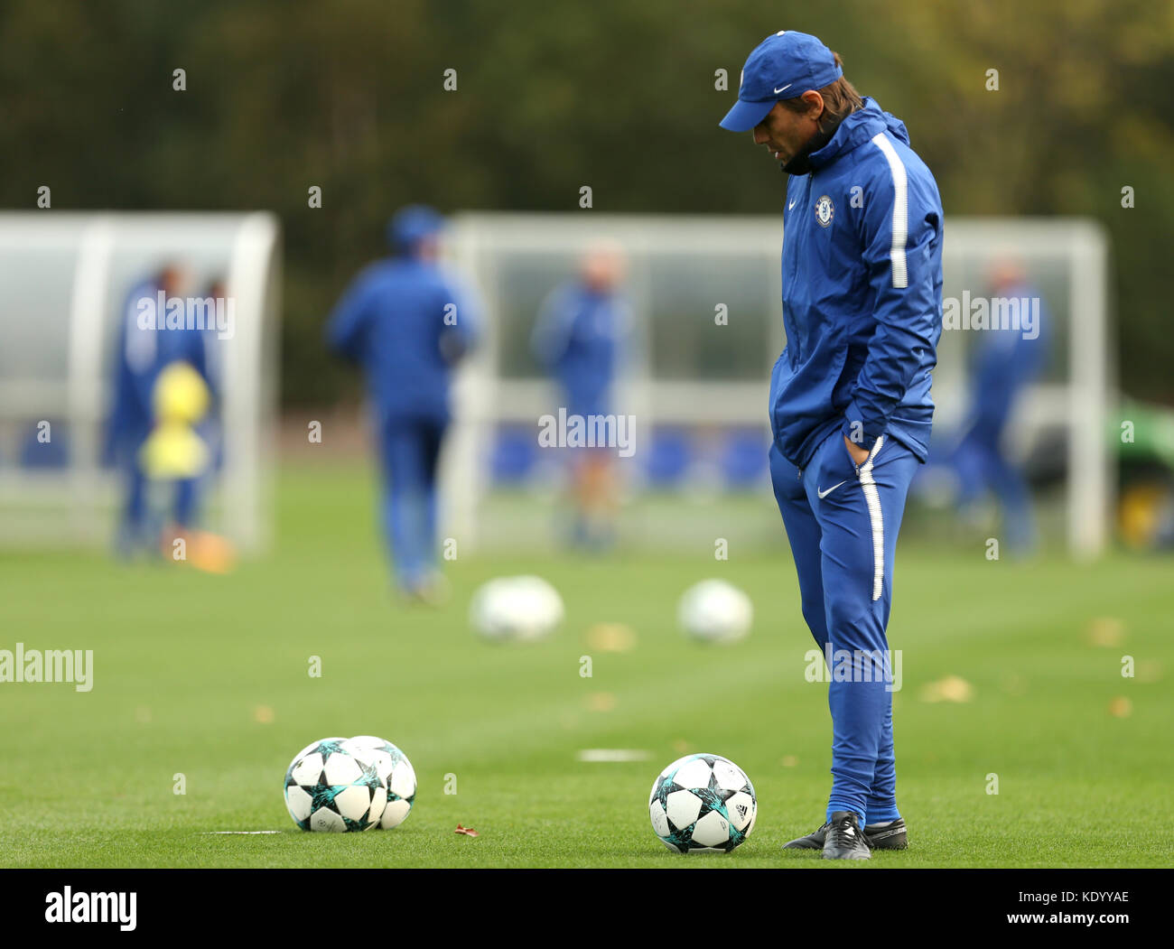 Chelsea manager Antonio Conte during a training session at Chelsea FC ...