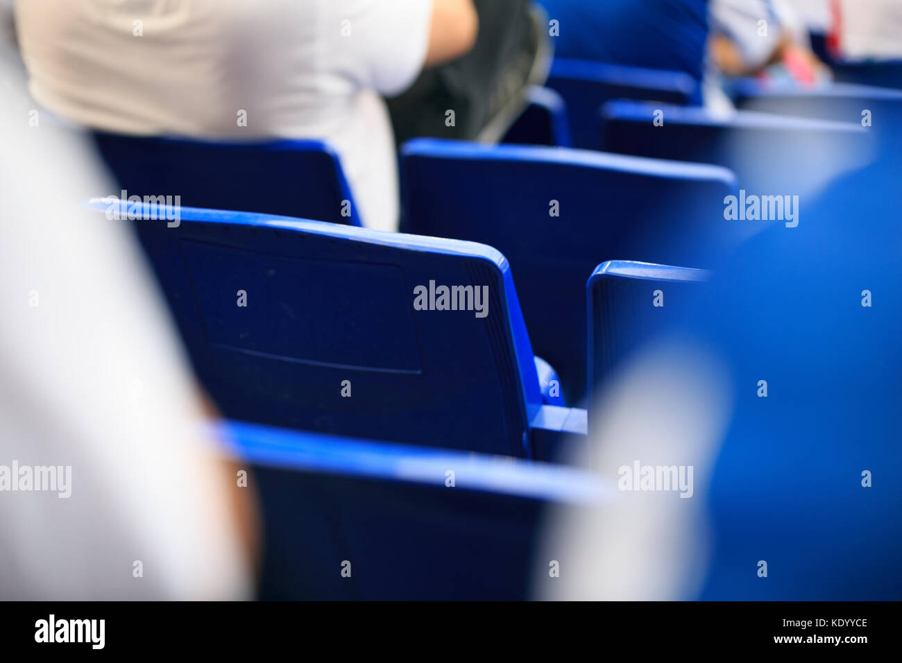 Soccer stadium seats Stock Photo - Alamy