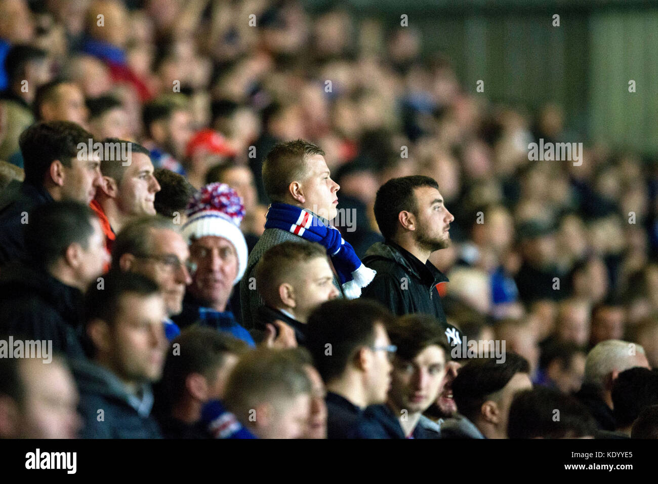 Rangers fans in the stands Stock Photo - Alamy