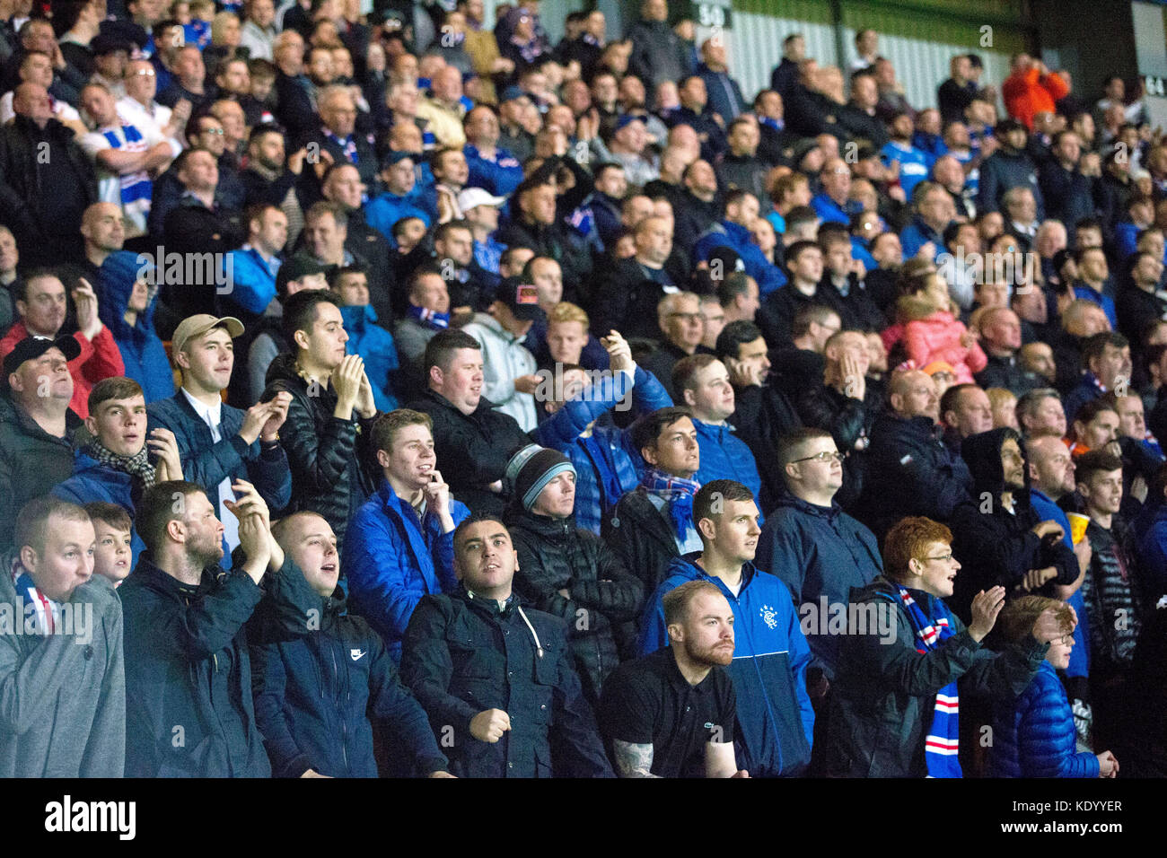Rangers fans in the stands Stock Photo - Alamy