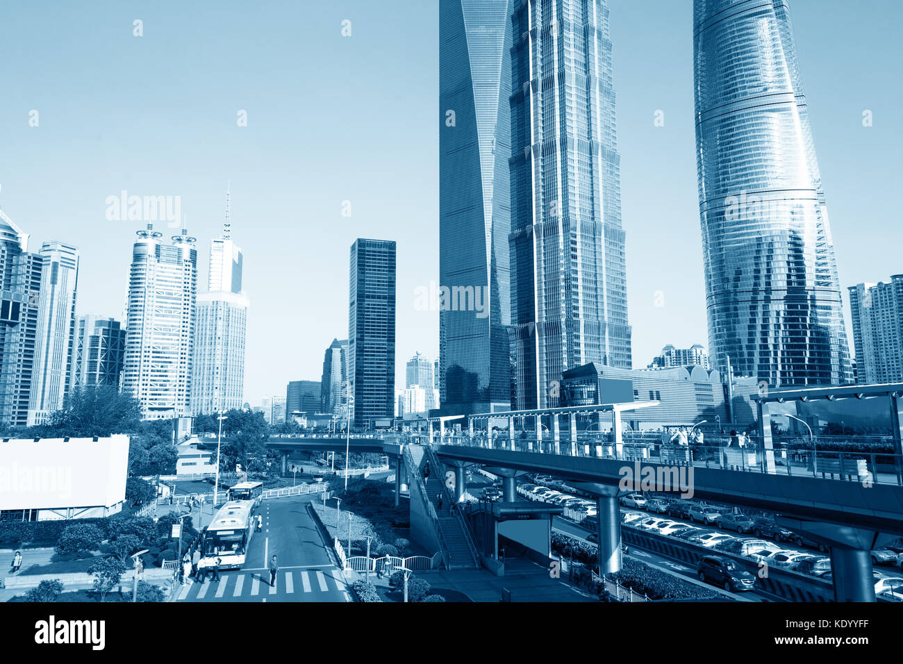 Shanghai world financial center skyscrapers in lujiazui group Stock ...