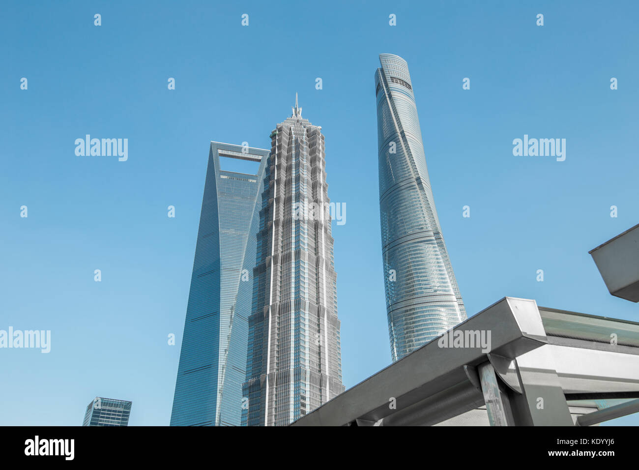 the modern building of the lujiazui financial centre in shanghai china ...