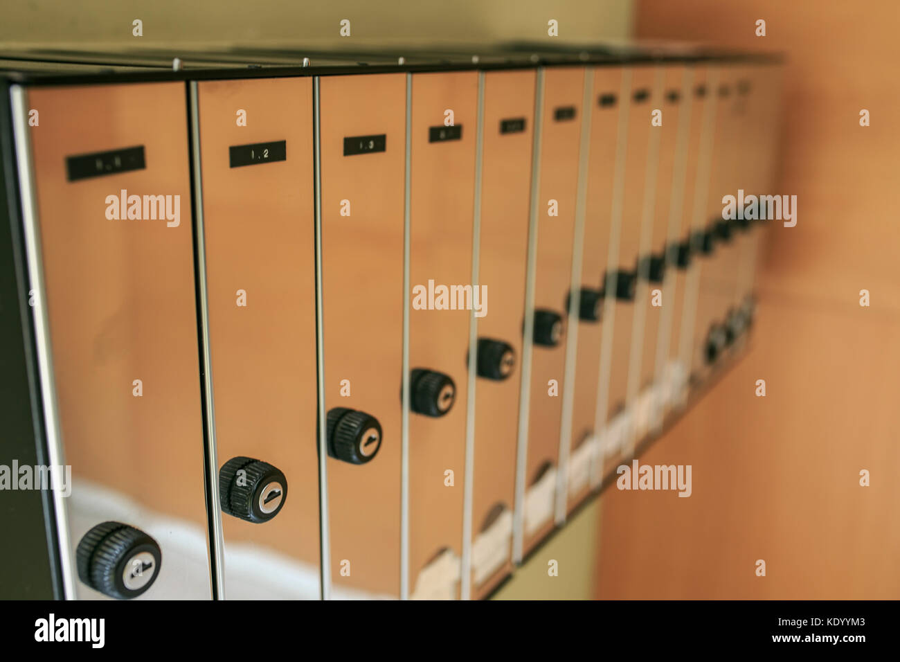 Postal letterbox in a building Stock Photo - Alamy