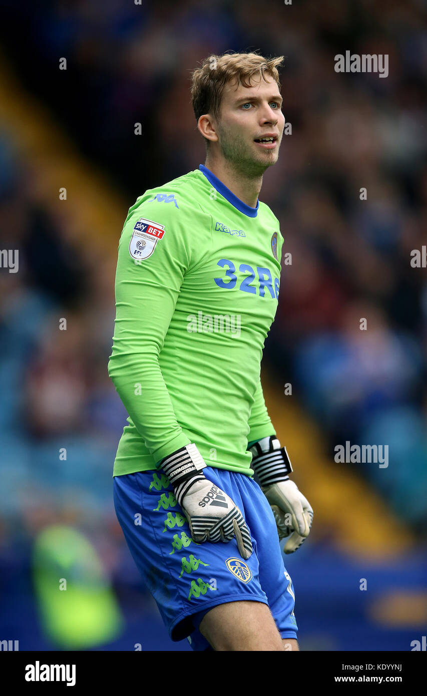 Leeds United goalkeeper Felix Wiedwald Stock Photo - Alamy