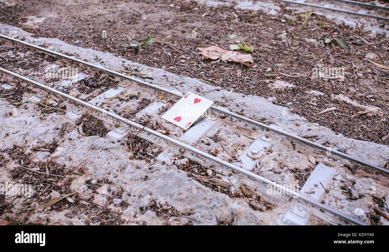 Playing cards in the street Stock Photo - Alamy