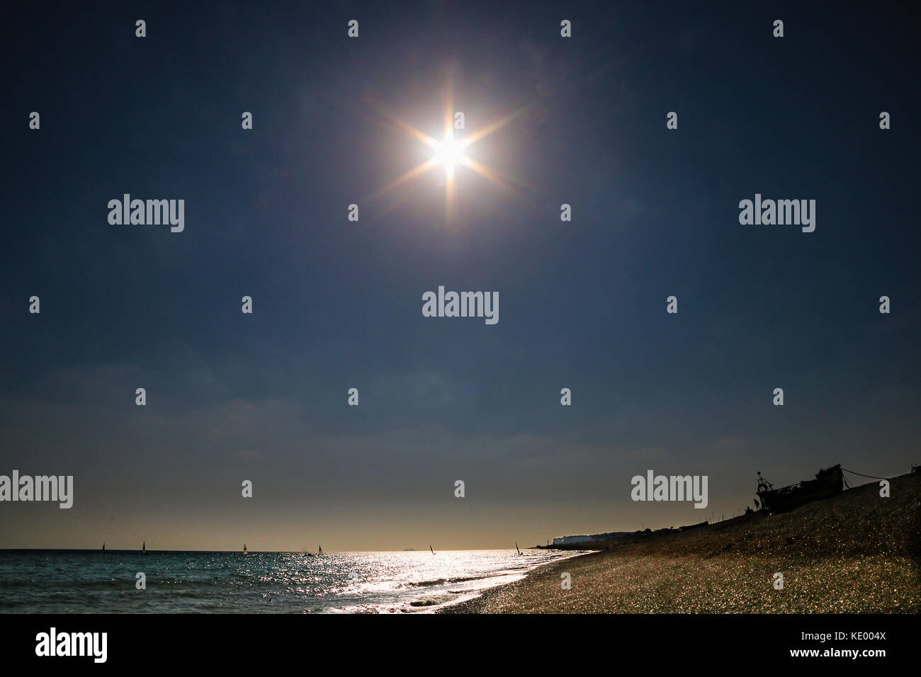 Sailboat on sparkling sea hi-res stock photography and images - Alamy