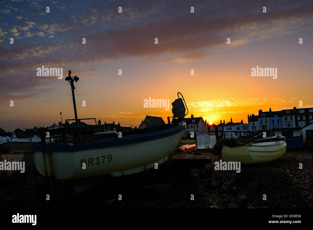 Walmer Beach at Sunset Stock Photo - Alamy