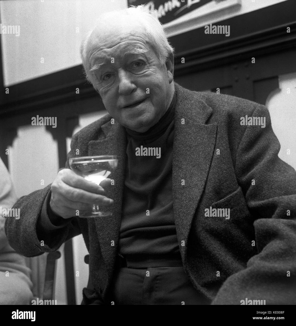 Actor Arnold Ridley - Private Godfrey of Dad's Army fame - toasts his ...