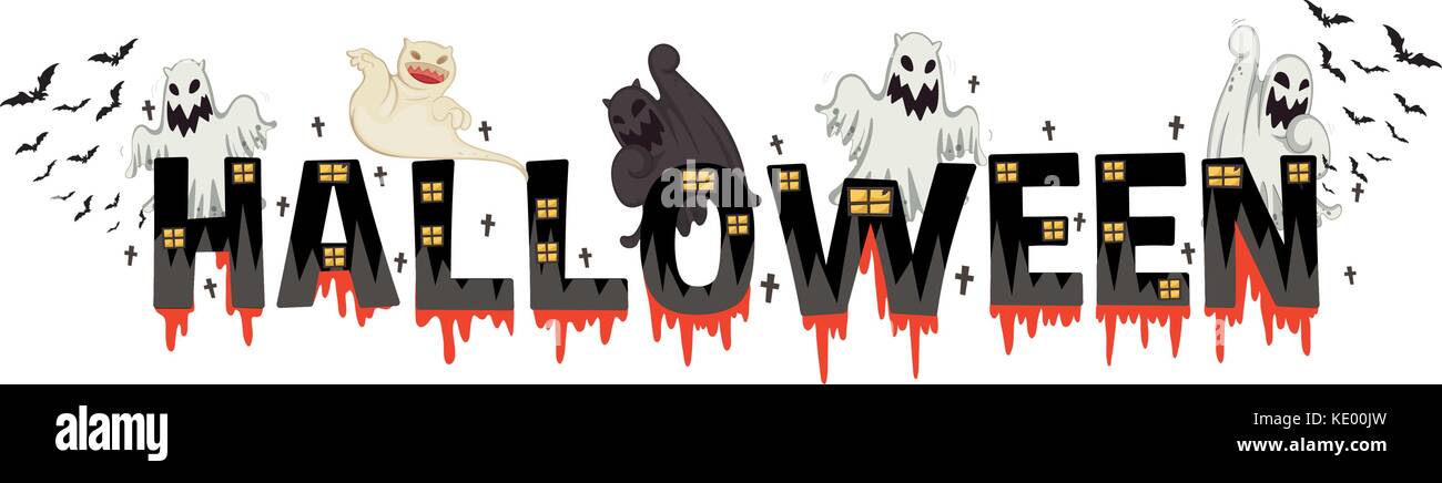 Font design for word halloween illustration Stock Vector Image & Art ...