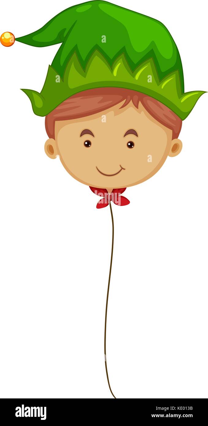 Elf balloon on string illustration Stock Vector Image & Art - Alamy