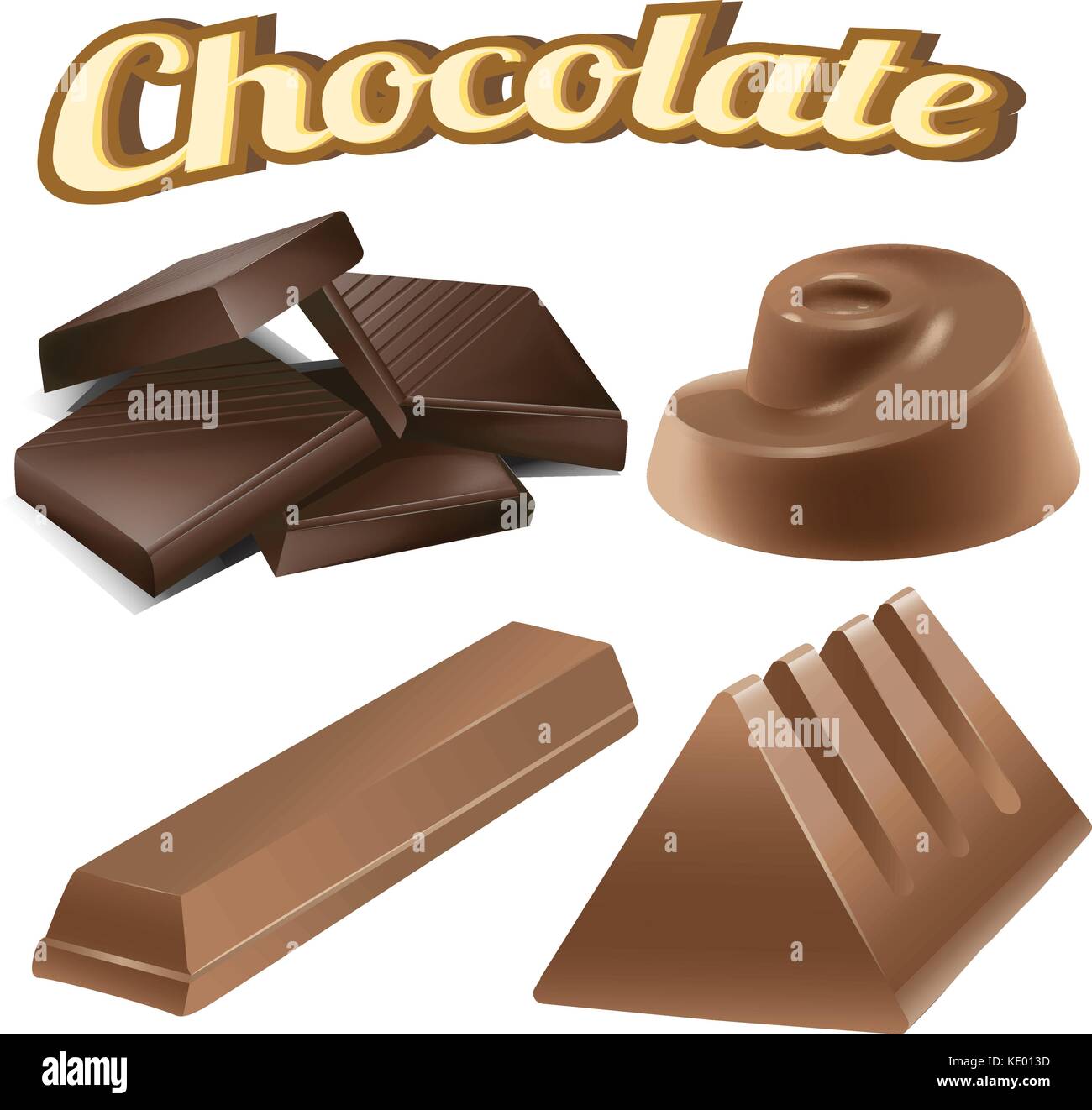 Picture of chocolate bars Stock Vector Images - Alamy